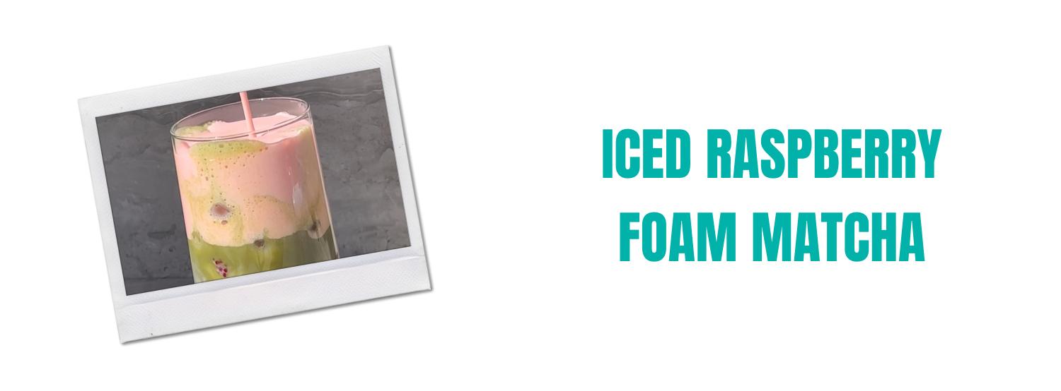 Iced Raspberry Foam Matcha – Snarky Tea