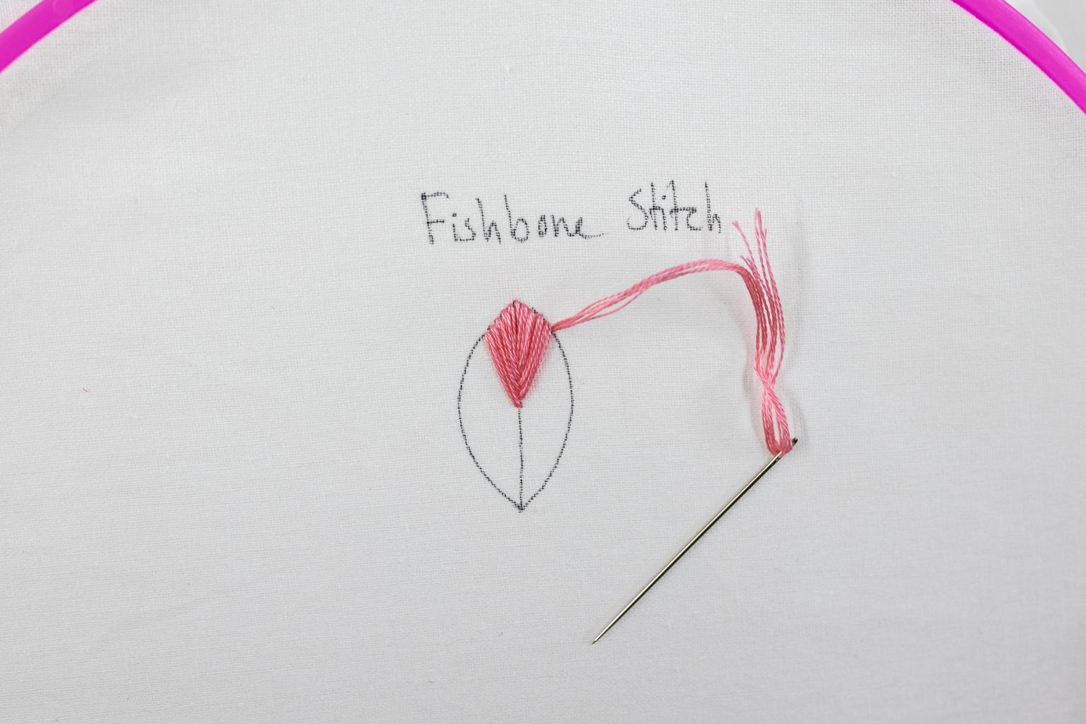 Fishbone Stitch - Learn How to Do This Modern Embroidery Technique ...