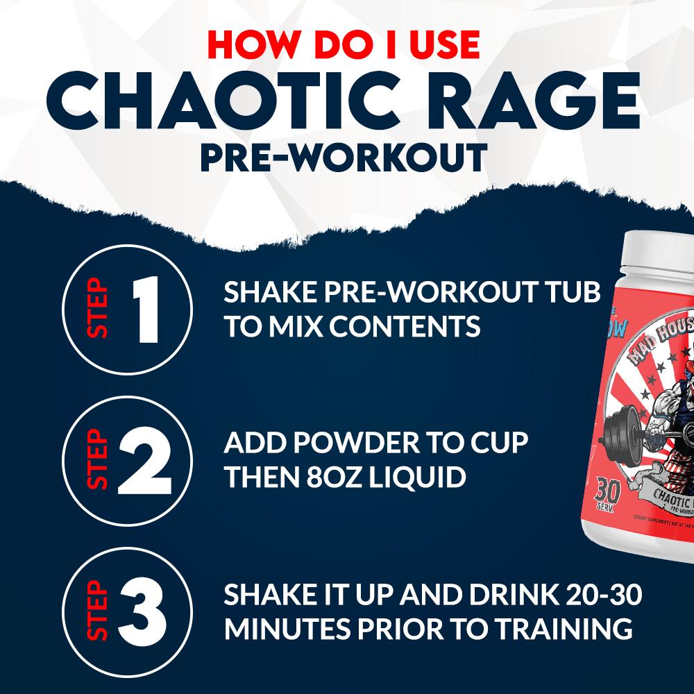 CHAOTIC RAGE PreWorkout - Mad House Innovations