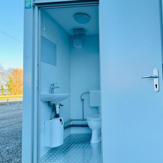 New Single Toilet Block | 5x5ft | WC | Containex Toilet Blocks | Light