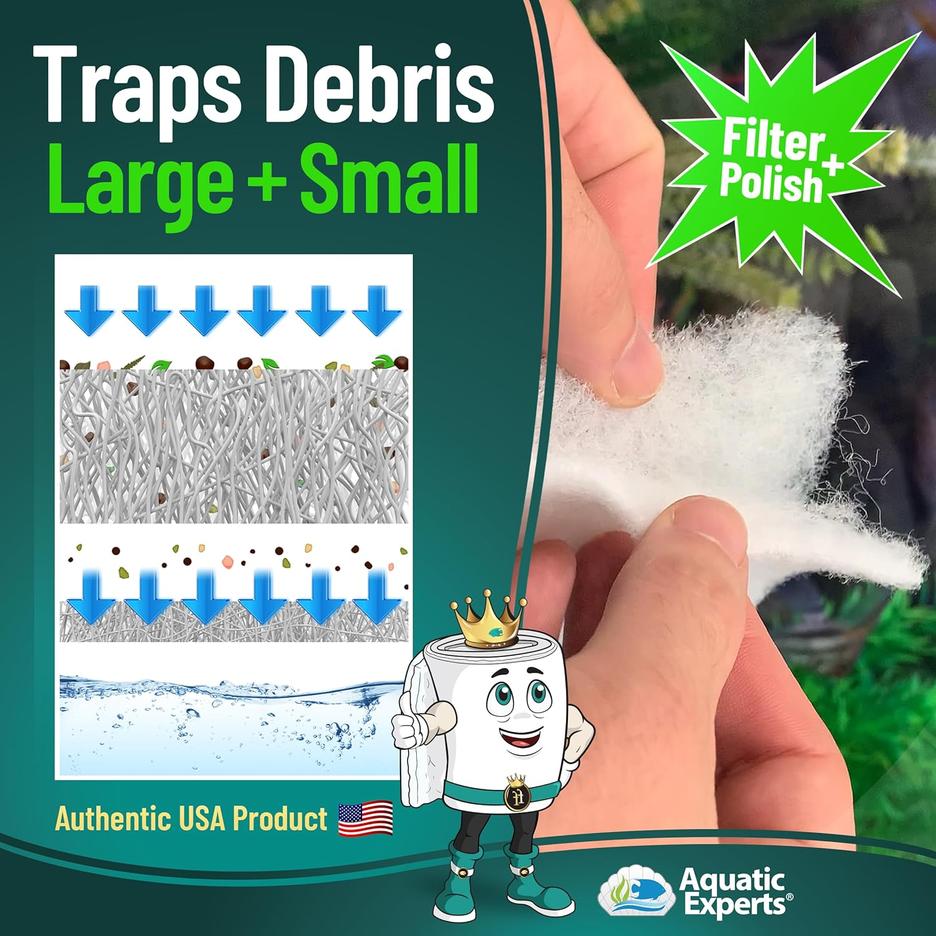 Aquarium Filter Floss for Fish Tank Filters - FilterFirst Pad - Media ...