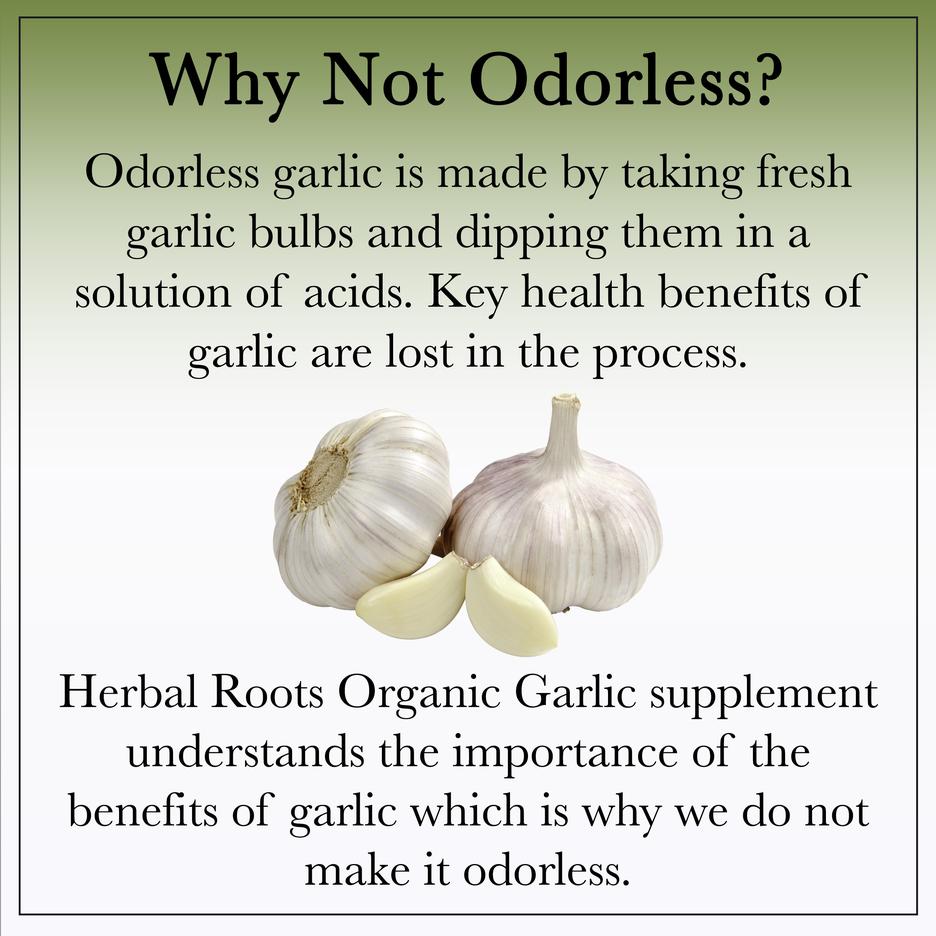 Organic Garlic Supplement - 60 VegCaps - 600 mg – Herbal Roots