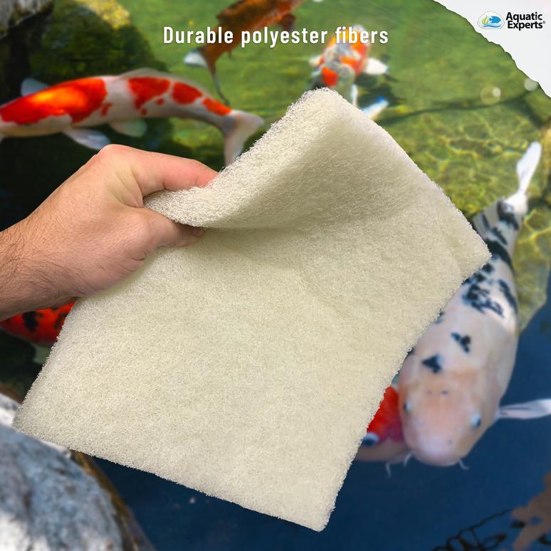 Cream COARSE Koi Pond Filter Pad - 2" Thick Bulk Roll Filter Media for ...