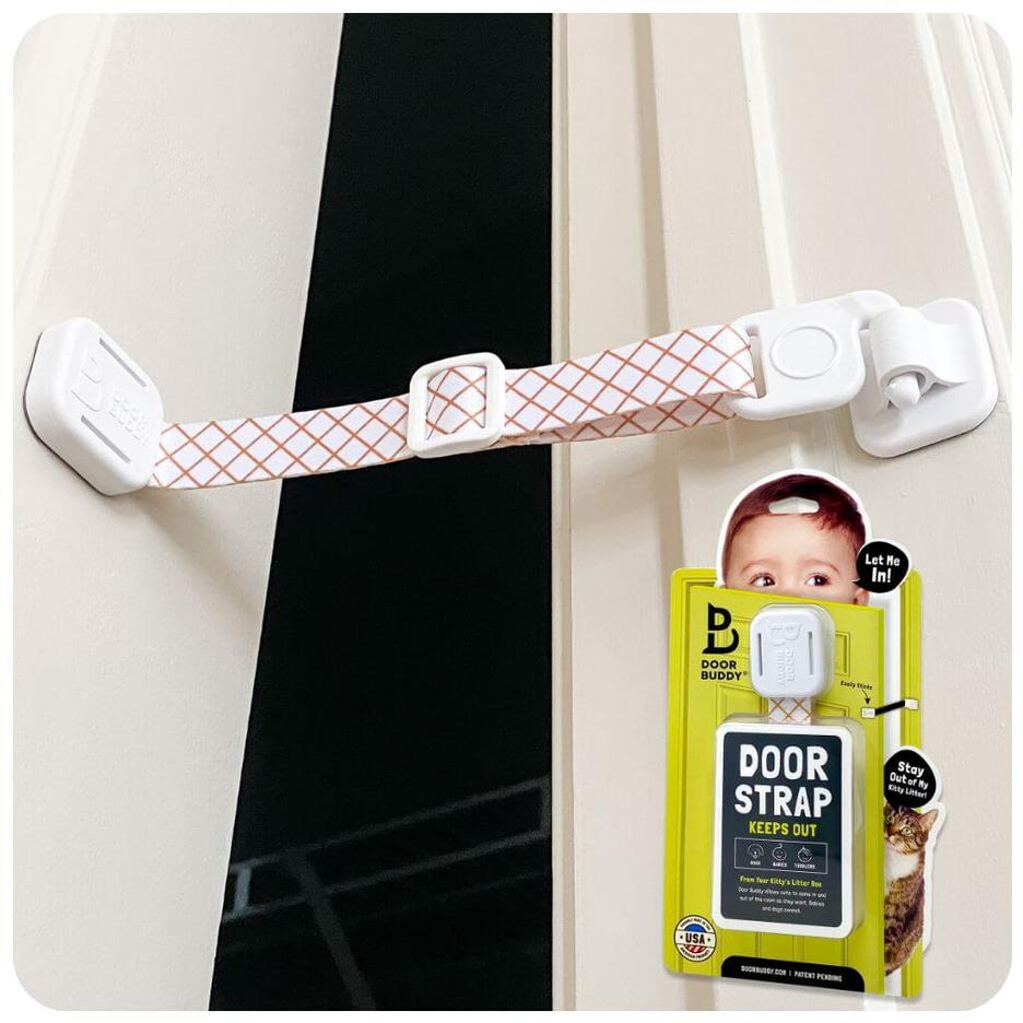 Door Buddy® Child Door Lock - Caramel Lattice - Keep Baby Out Of Room