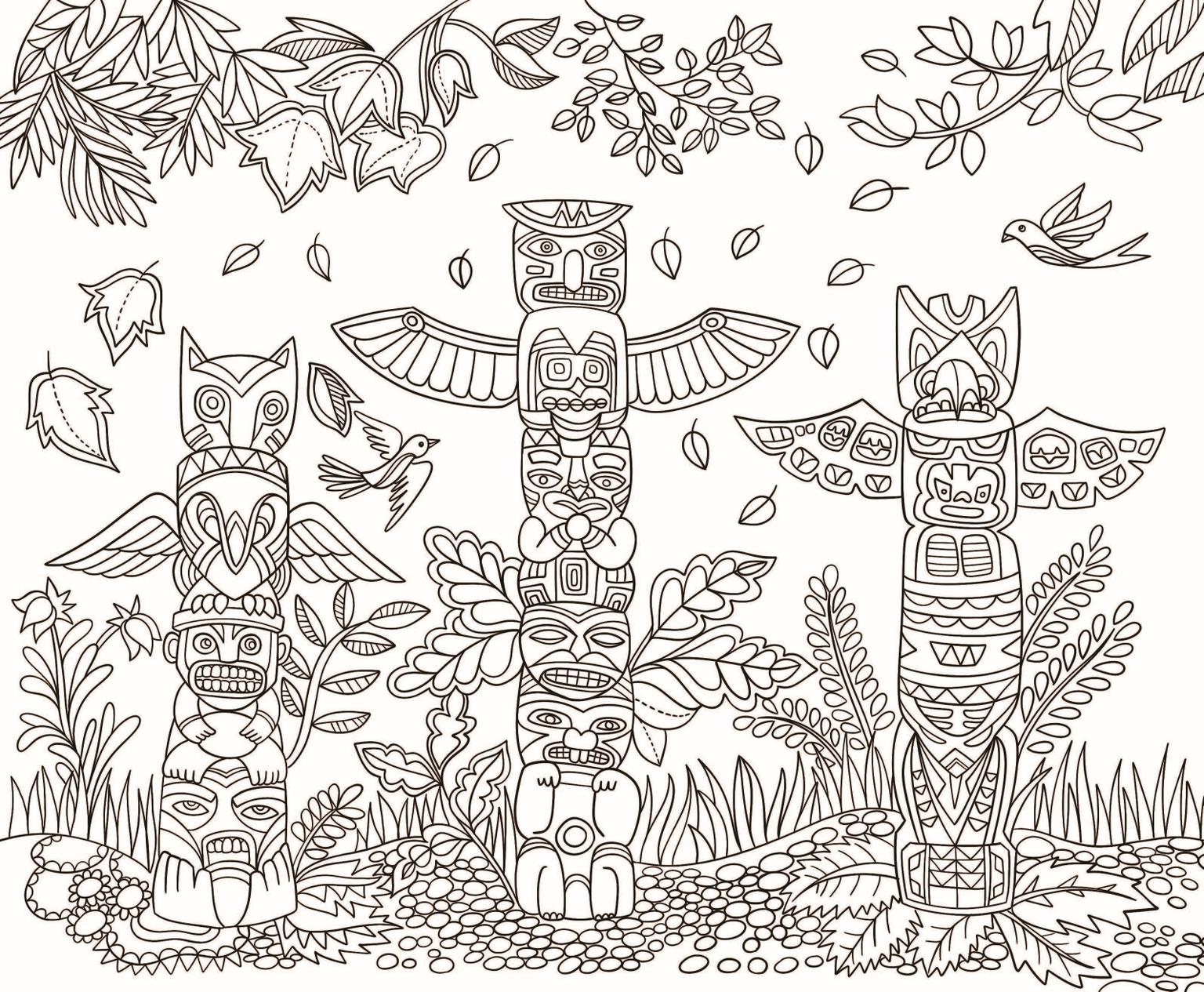 Freebie Friday 09-27-19 Native American Spirit Coloring Page