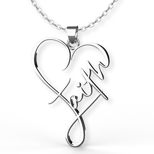 Faith Heart Necklace – The Positive Christian