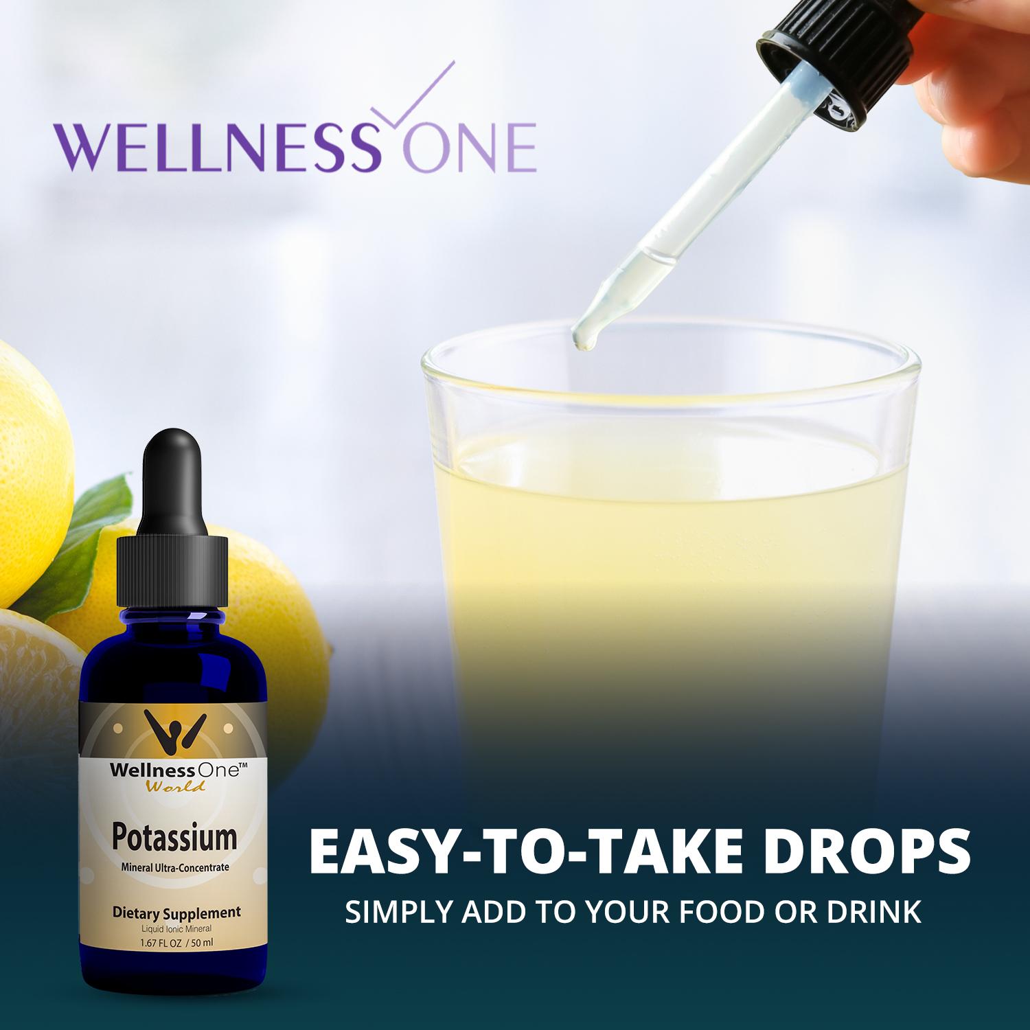Potassium Drops - Liquid Ionic Mineral Supplement 50ml Bottle (50 Days