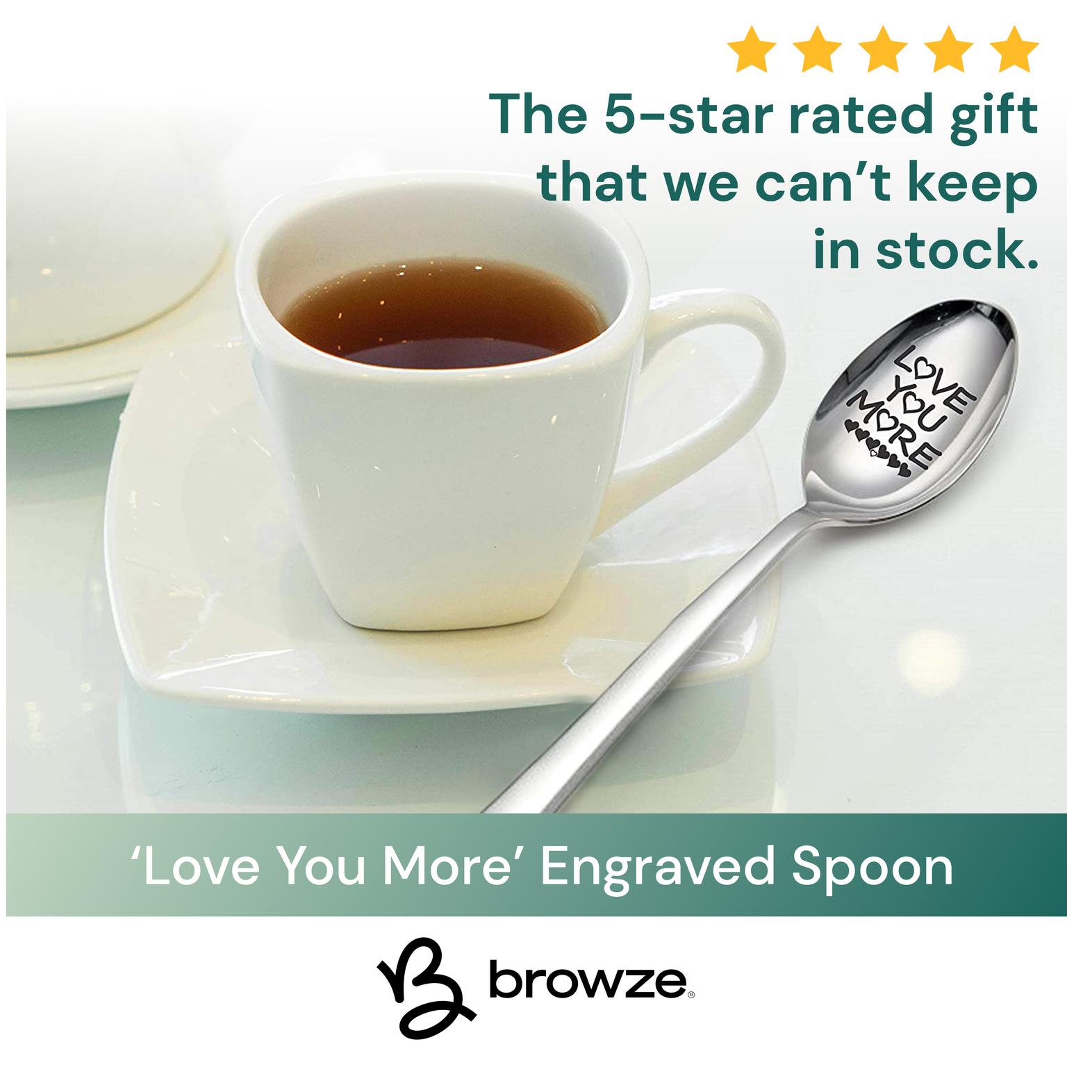 'Love You More' Engraved Spoon | Browze