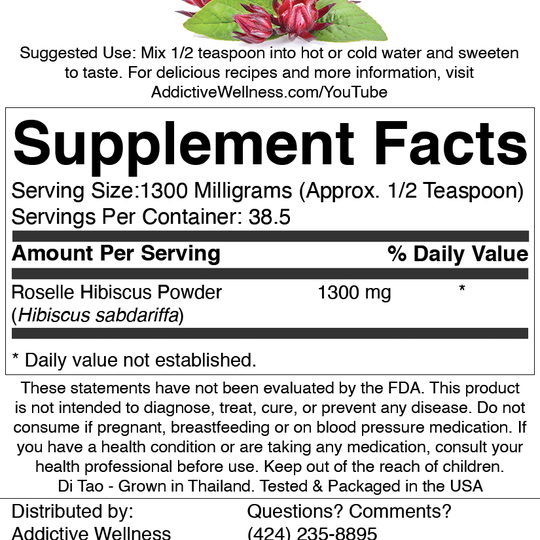 Pure Freeze-Dried Roselle Hibiscus – Addictive Wellness