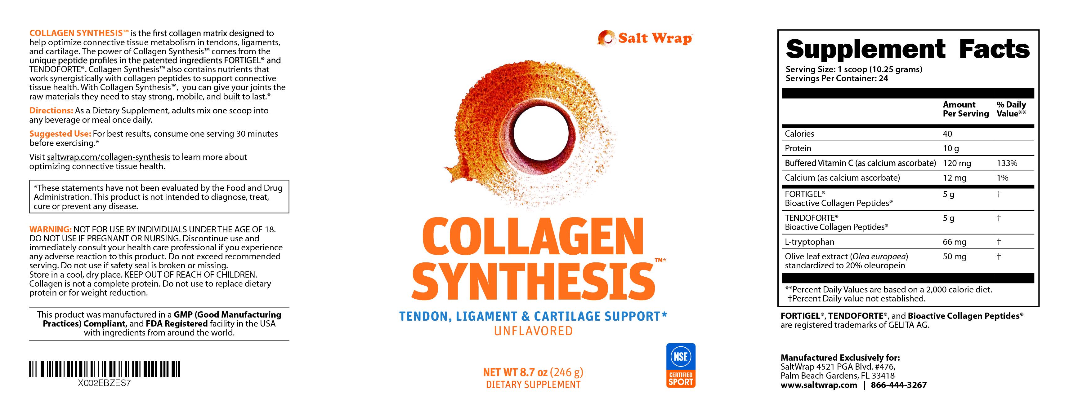 COLLAGEN SYNTHESIS - Collagen Peptides for Joints – SaltWrap