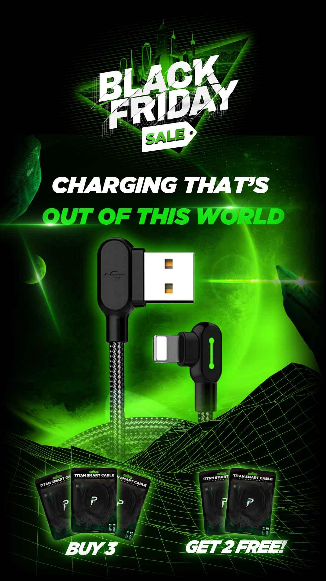Titan Smart Cable - Buy 3 Pack Titan Cables & Get 2 FREE – Titan Power Plus