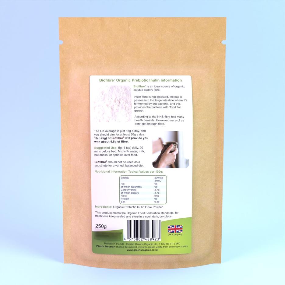 Organic Inulin Prebiotic Fibre: Natural Gut Health & Digestive Support ...