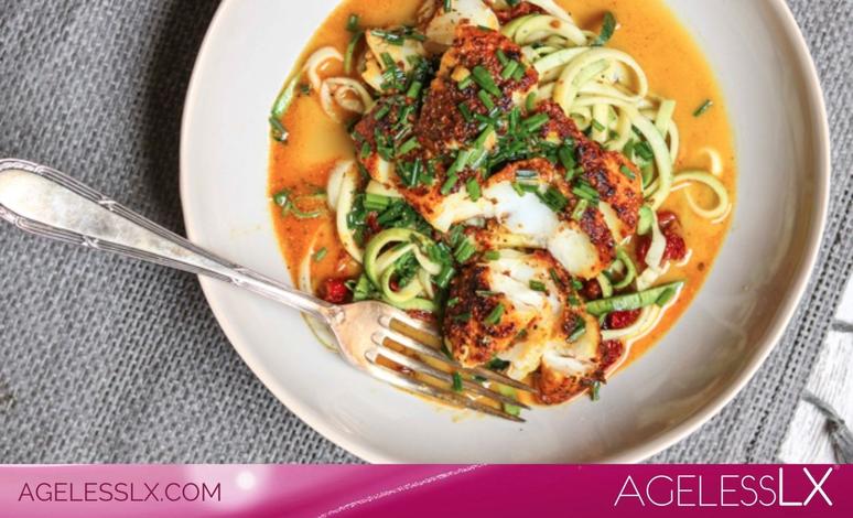 Cod with Creamy Zoodles