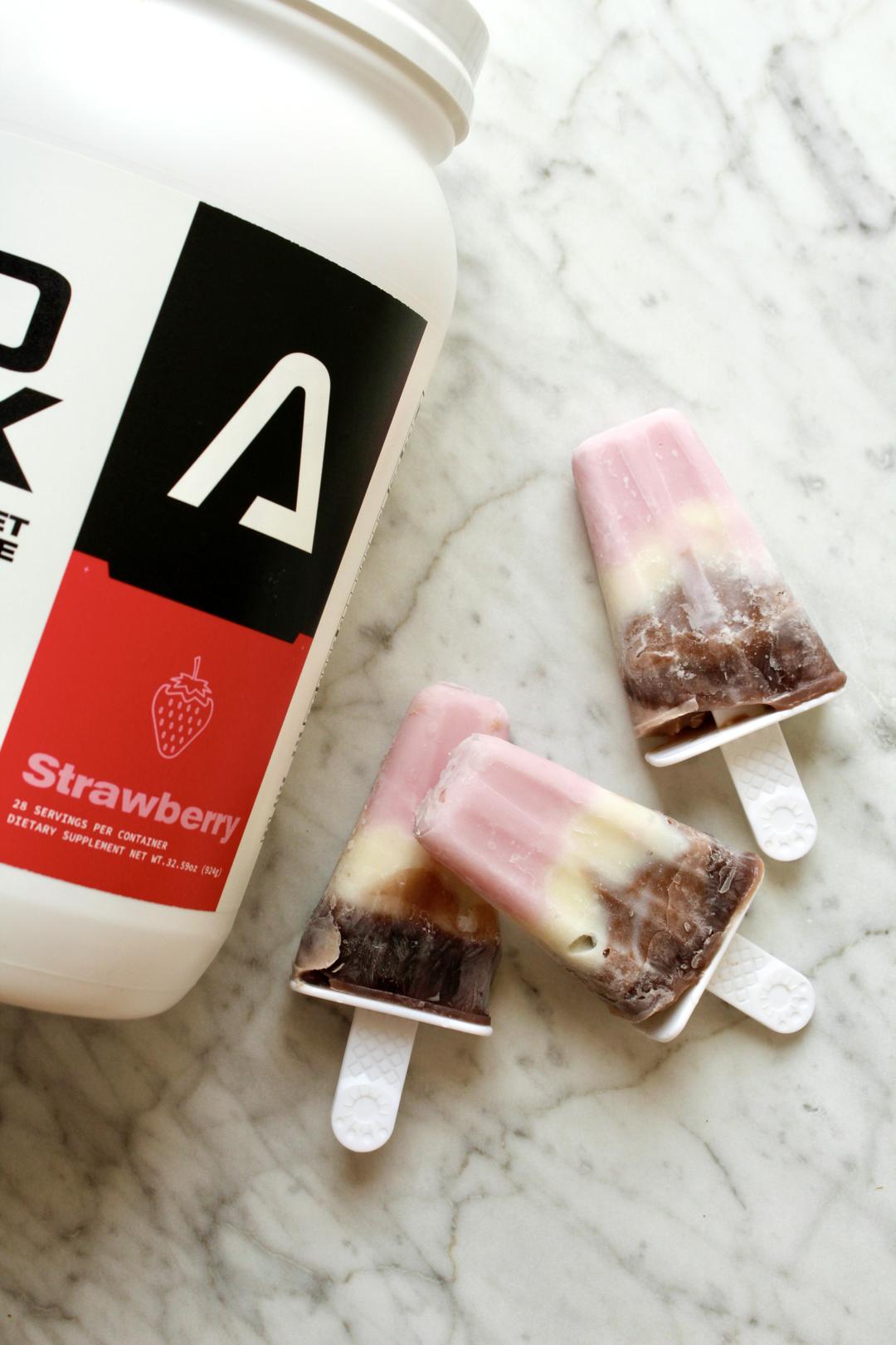 Neapolitan Protein Popsicles – Astroflav