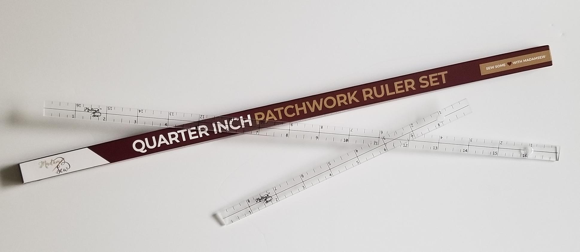 Quarter Inch Patchwork Ruler Set Instruction Manual | MadamSew