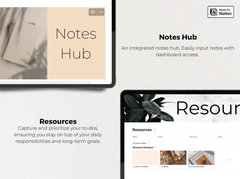 Second Brain Notion Template - Notion Dashboard + All-In-One Life Orga ...