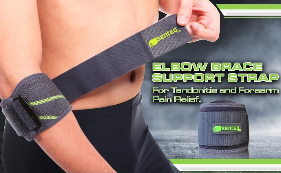 SENTEQ ELBOW BRACE SUPPORT STRAP – tendonitis brace elbow tendonitis brace