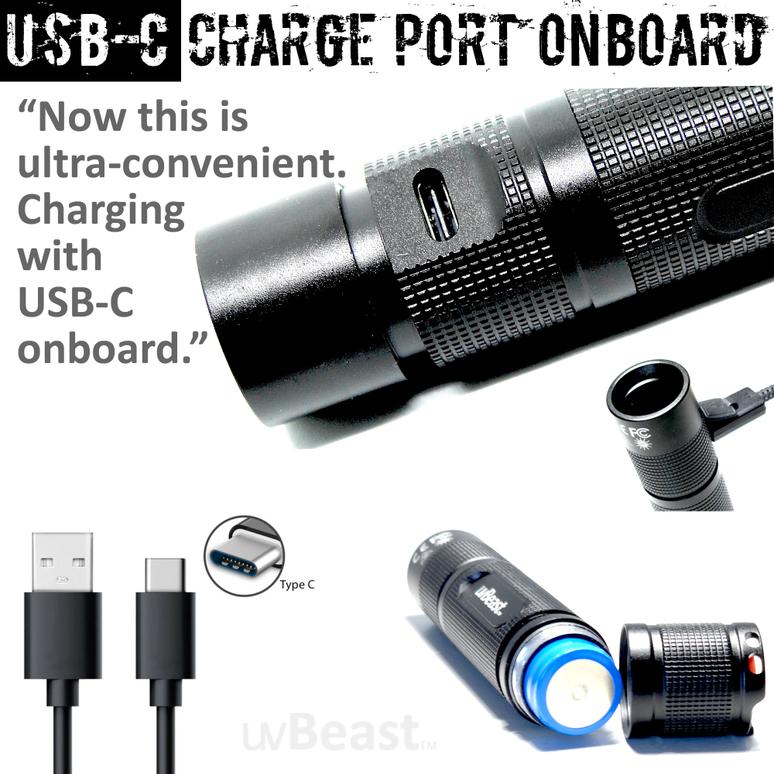 uvBeast Black Light UV Flashlight V3 365nm MINI - FILTERED Ultraviolet