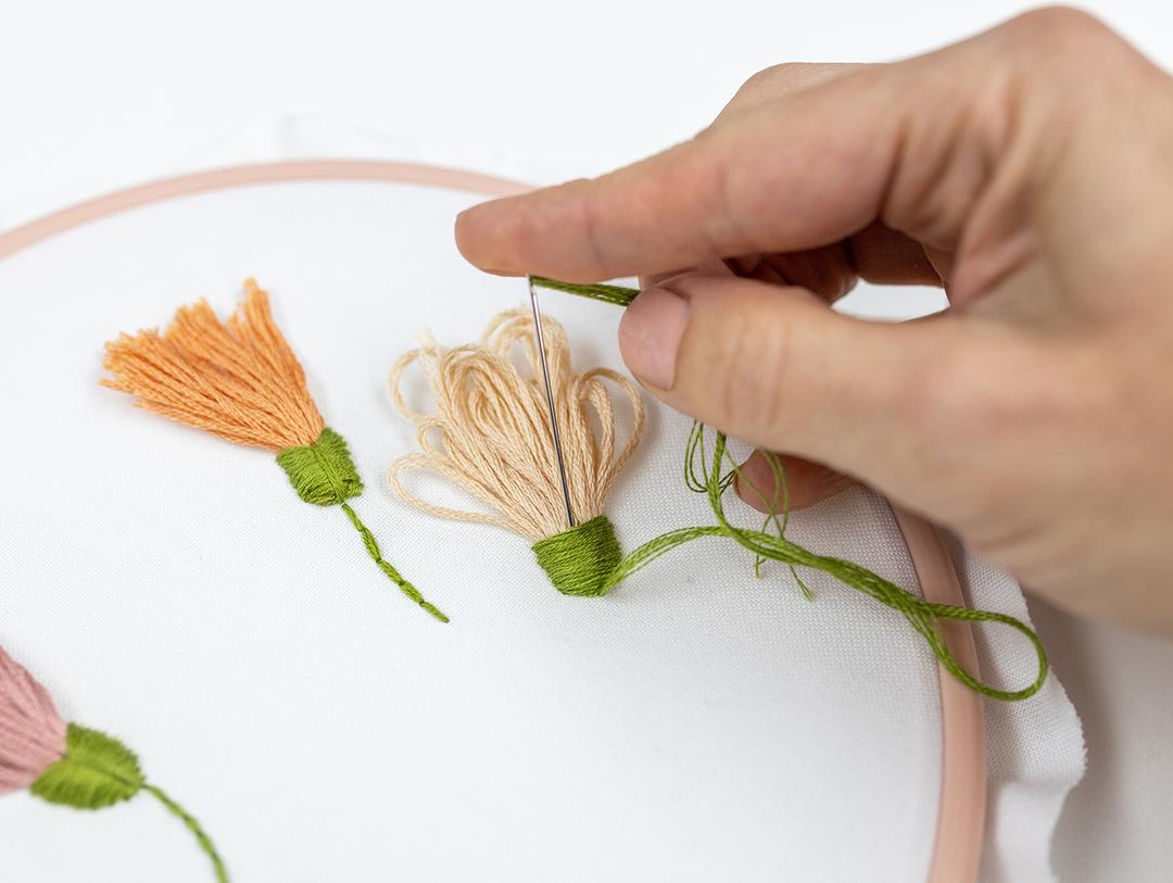 Thread Bundle Flowers - Learn How to do This Modern Embroidery Techniq ...