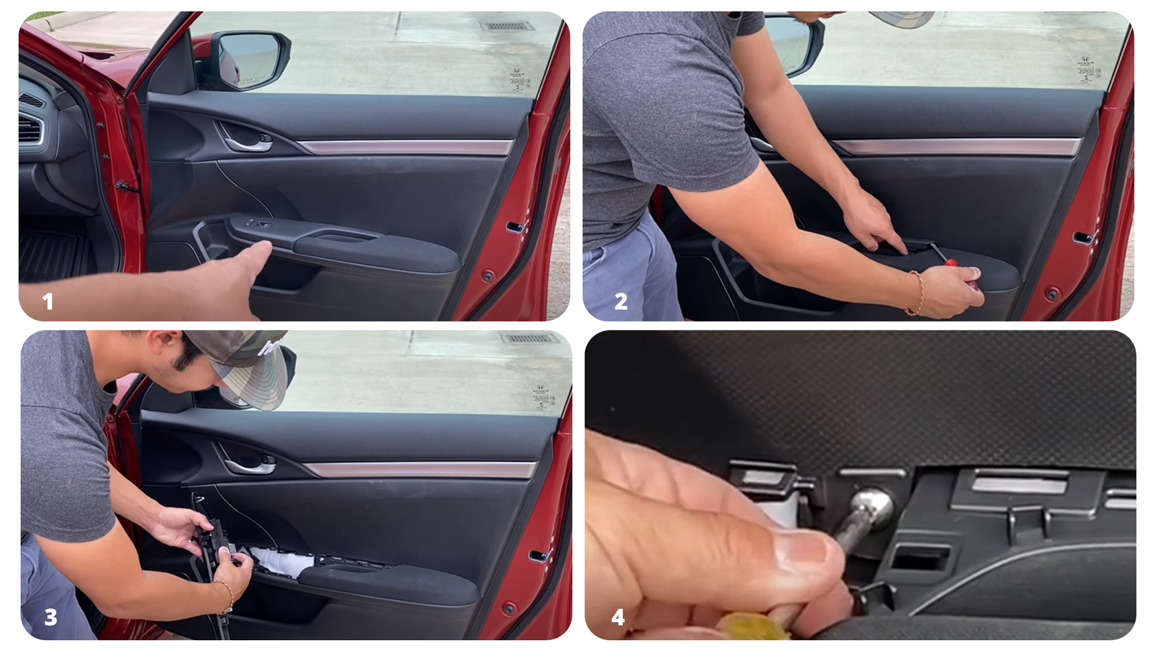 How to Replace a 2016-2021 Honda Civic Side View Mirror - ReveMoto