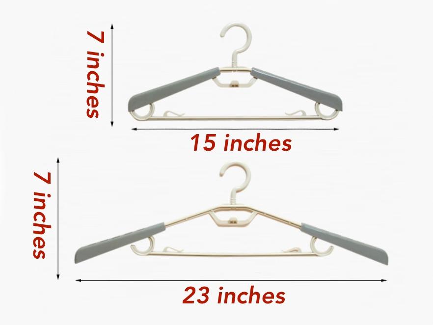 Adjustable Heavy Duty Extra-Wide Bumpless Clothes Hangers