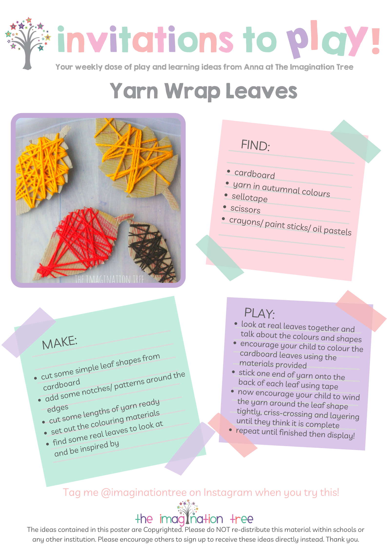 Invitations to Play | Yarn Wrap Leaves – The Imagination Tree Store