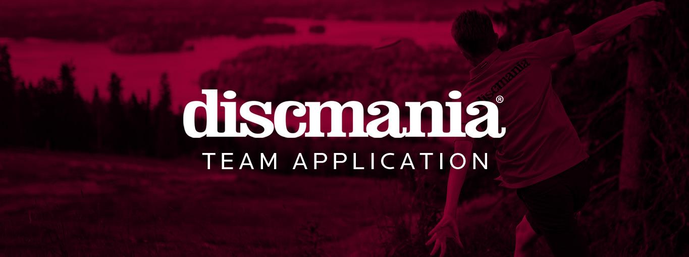 Team Discmania application – Discmania Store