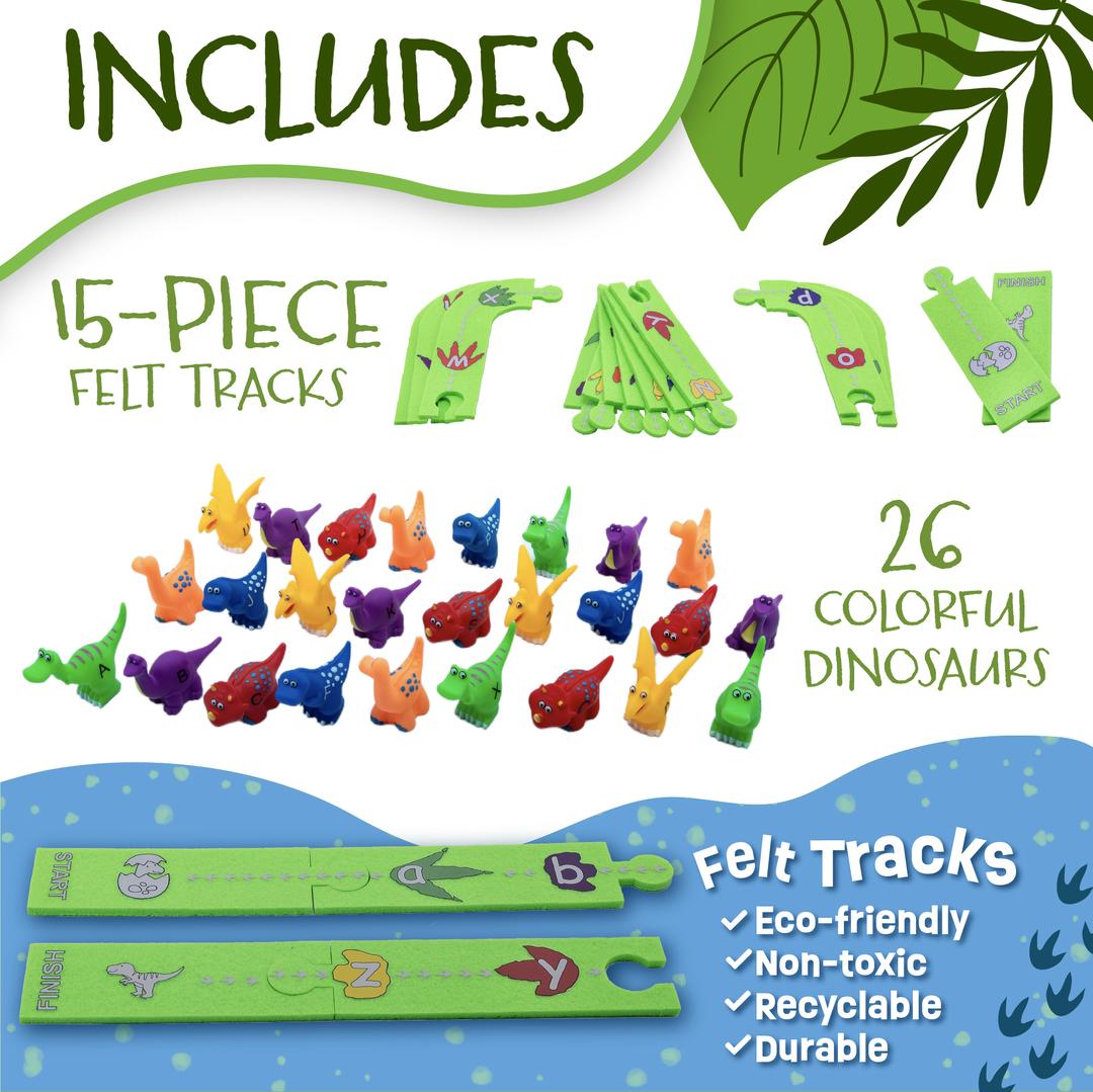 Alpha Tracks Dinosaur Uppercase Lowercase Alphabet Matching Game for A ...