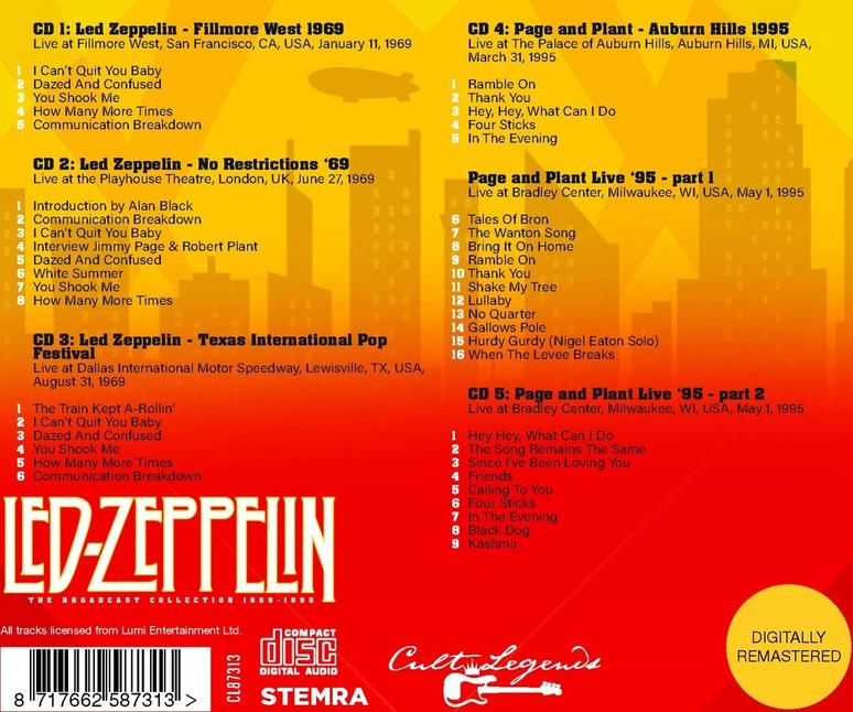 Led Zeppelin – The Broadcast Collection 1969 – 1995 - 5 CD Box Set