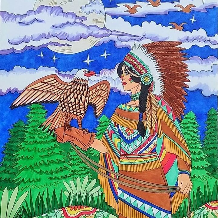Freebie Friday 09-27-19 Native American Spirit Coloring Page