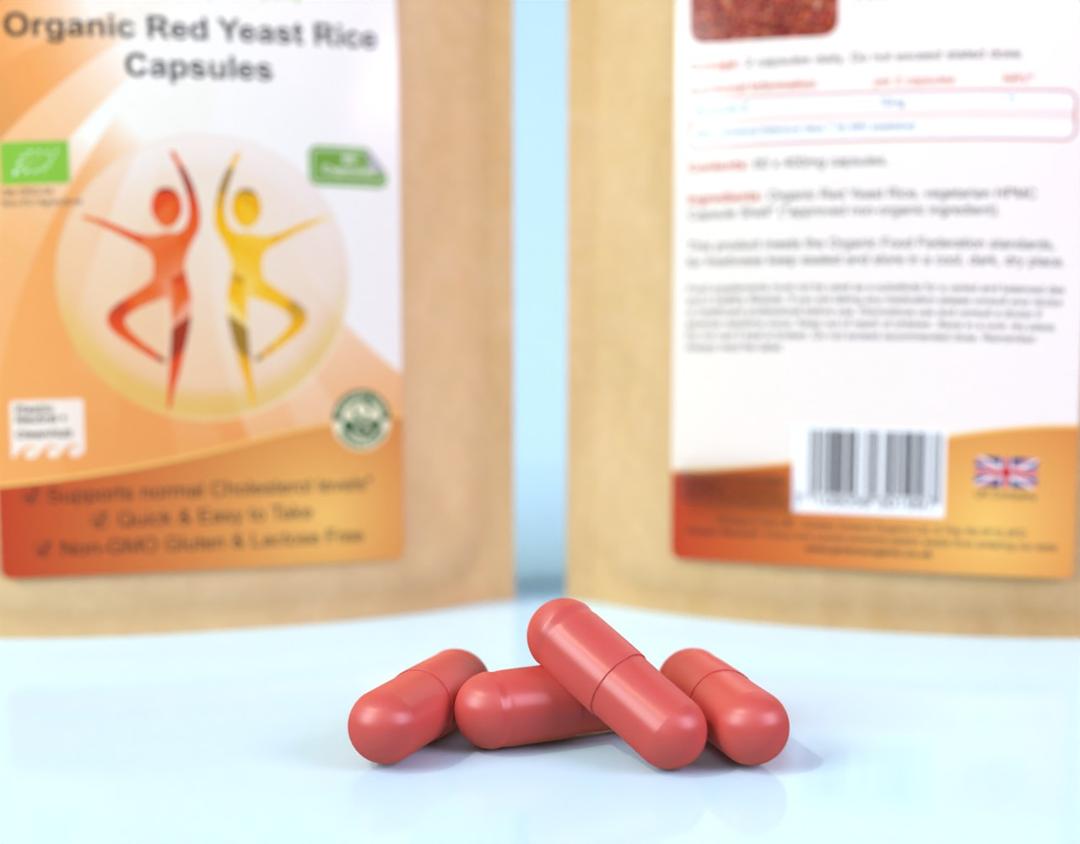 Organic Red Yeast Rice Capsules - Golden Greens Organic Ltd