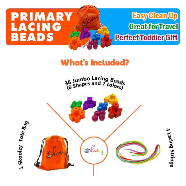 Lacing & Stringing Beads for Beginners, Toddler and Jumbo Stringing ...
