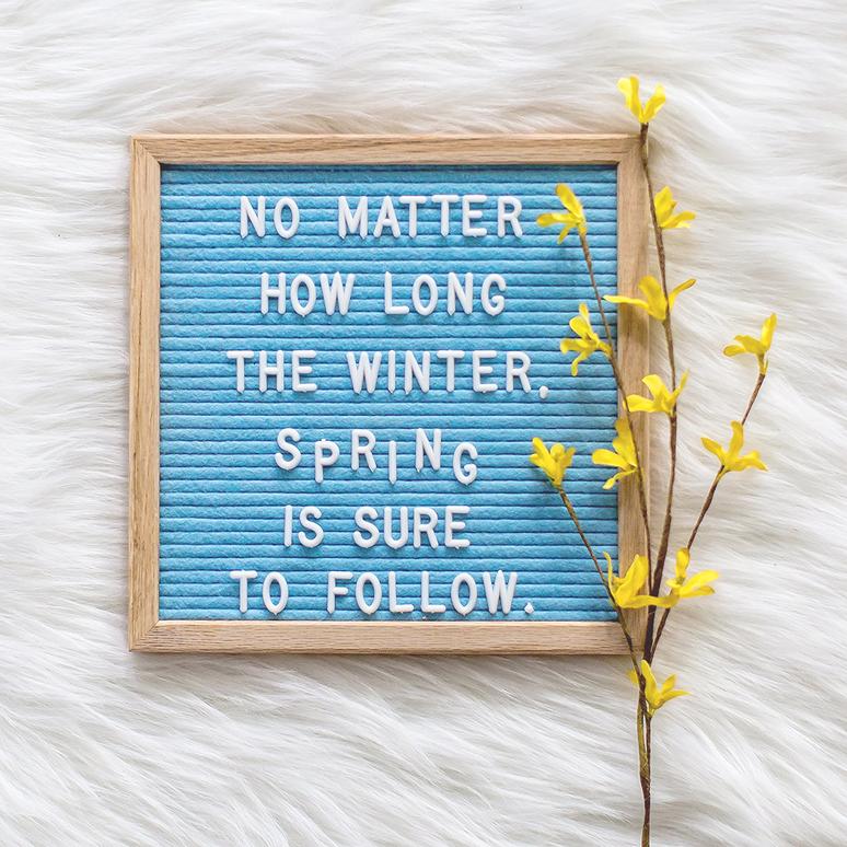 Premium Light Blue Felt Letter Board - 10x10 Inches