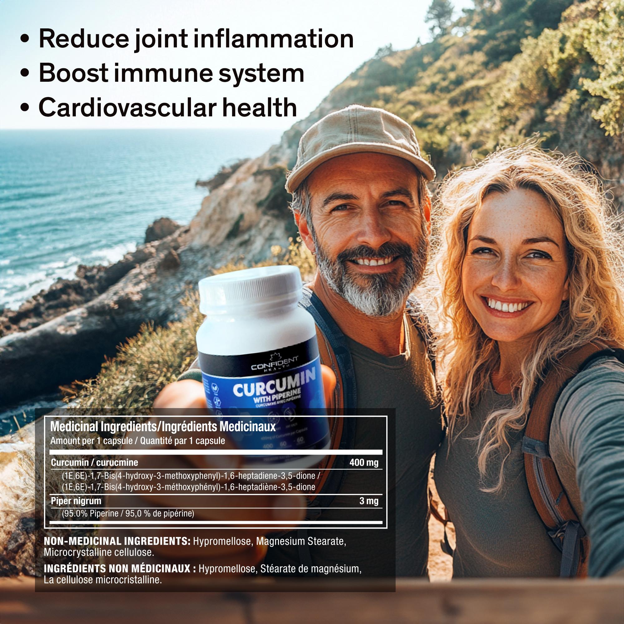 Curcumin with Piperine (60 ct) – Confident Health