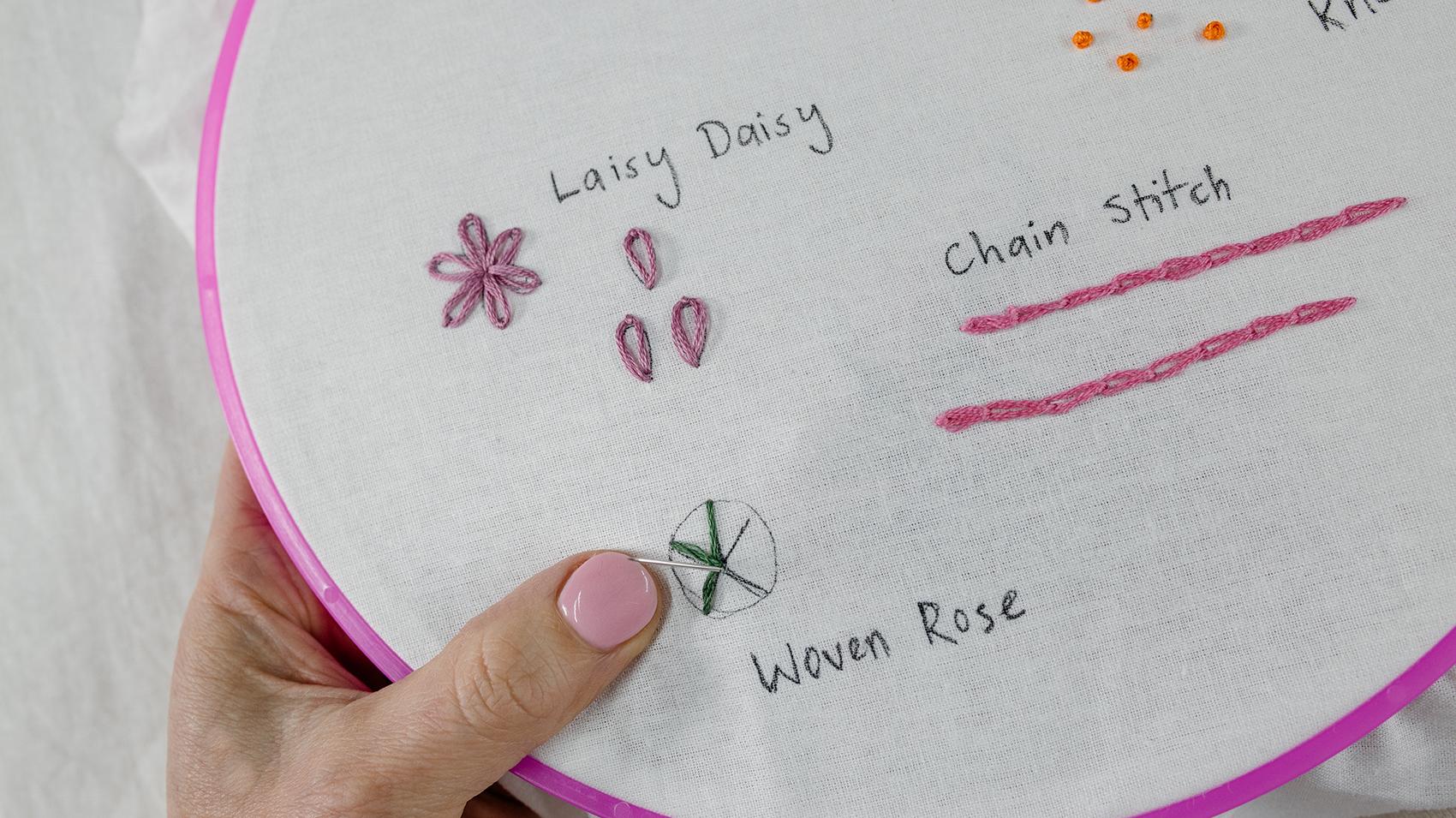 Woven Rose - Learn how to do this Modern Embroidery Technique - Clever ...