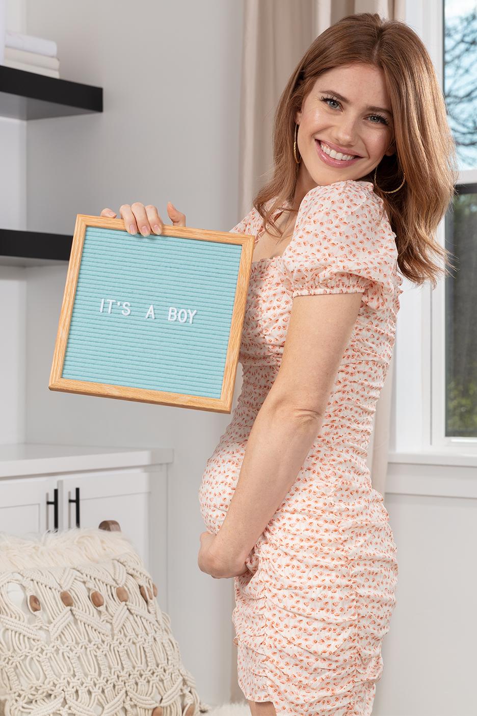 Premium Seafoam Green Felt Letter Board - 10x10 Inches