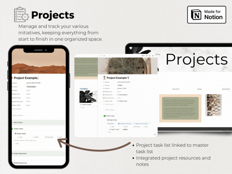 Second Brain Notion Template - Notion Dashboard + All-In-One Life Orga – modAmbition