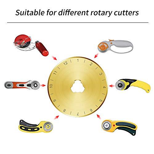 45mm Titanium Coated Rotary Cutter Blades - 10 Blades Pack