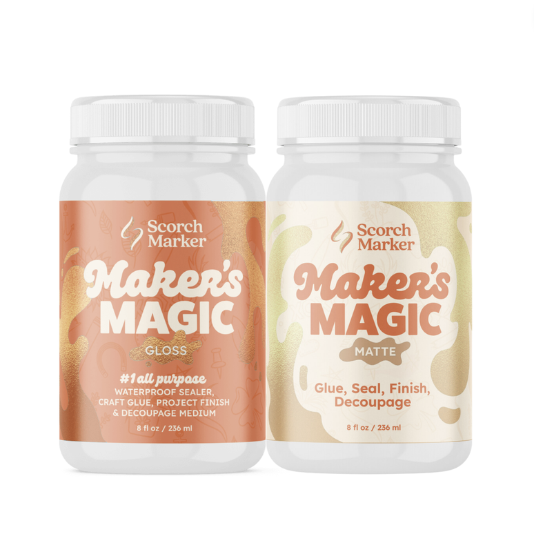Maker's Magic Bundle - Gloss + Matte | Craft Glue, Waterproof Sealer ...