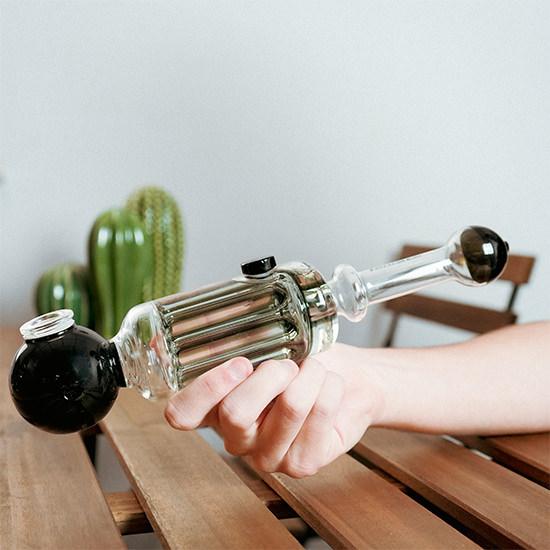 Freeze Pipe - Glass Weed Pipe Featuring a Freezable Glycerin Coil#N ...