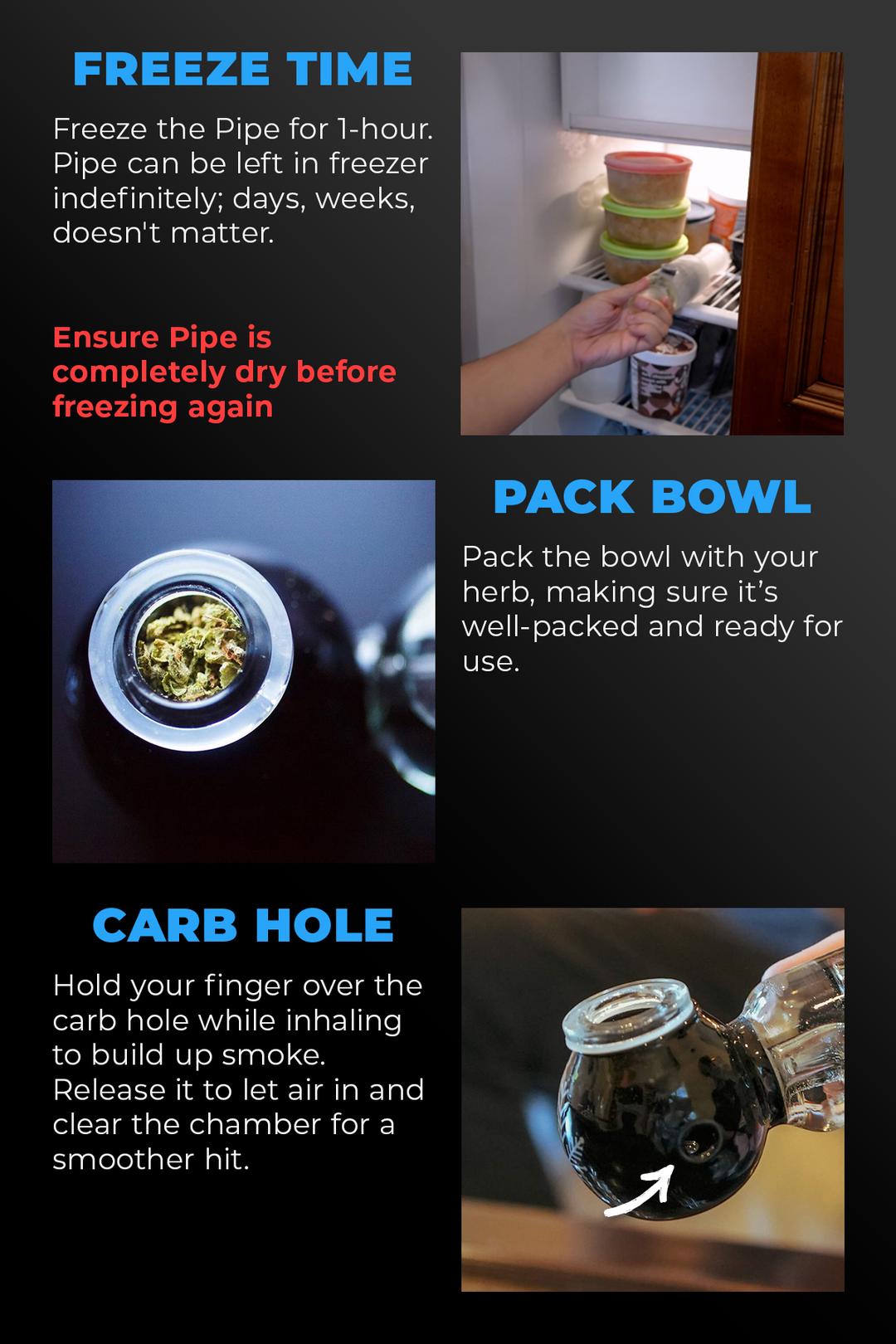 Glycerin Pipe | Freeze Pipe Spiral | Icy Puffs | Smooth Hits – The ...