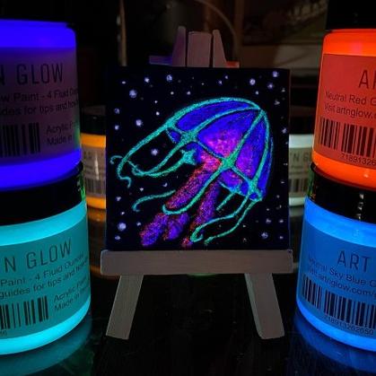 How to paint with glow in the dark acrylic paints – Art 'N Glow