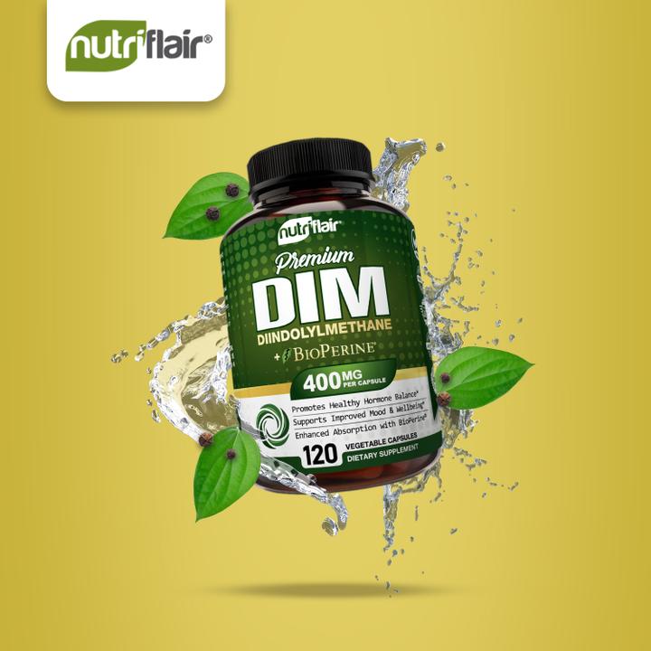 DIM Supplement 400mg With Bioperine From NutriFlair