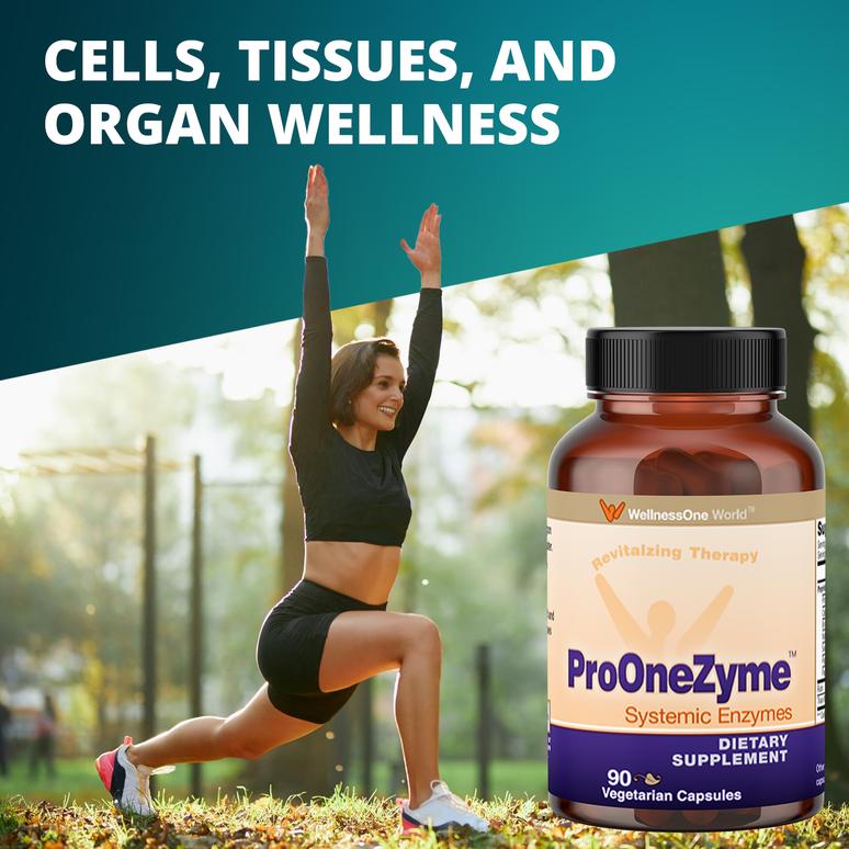 ProOneZyme Proteolytic Systemic Enzymes with Nattokinase and Seaprose