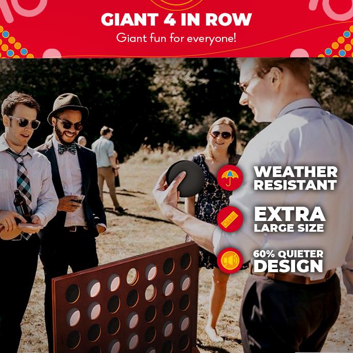 Giant 4-in-a-Row Game with Carrying Case
