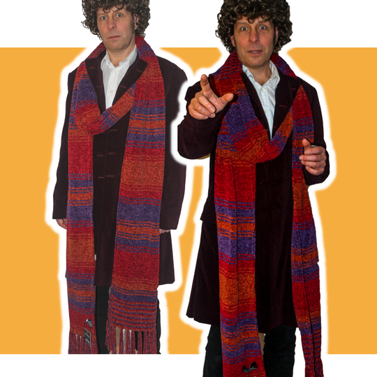 Doctor Who Scarf Season 18 - Official BBC Fourth Doctor Burgundy Scarf ...