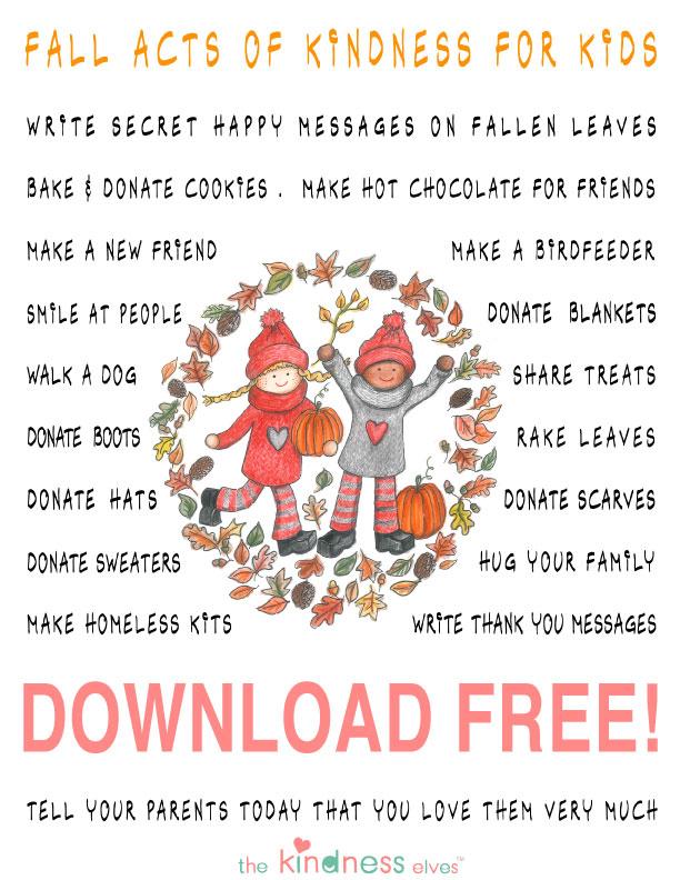 Autumn Acts of Kindness – The Imagination Tree Store