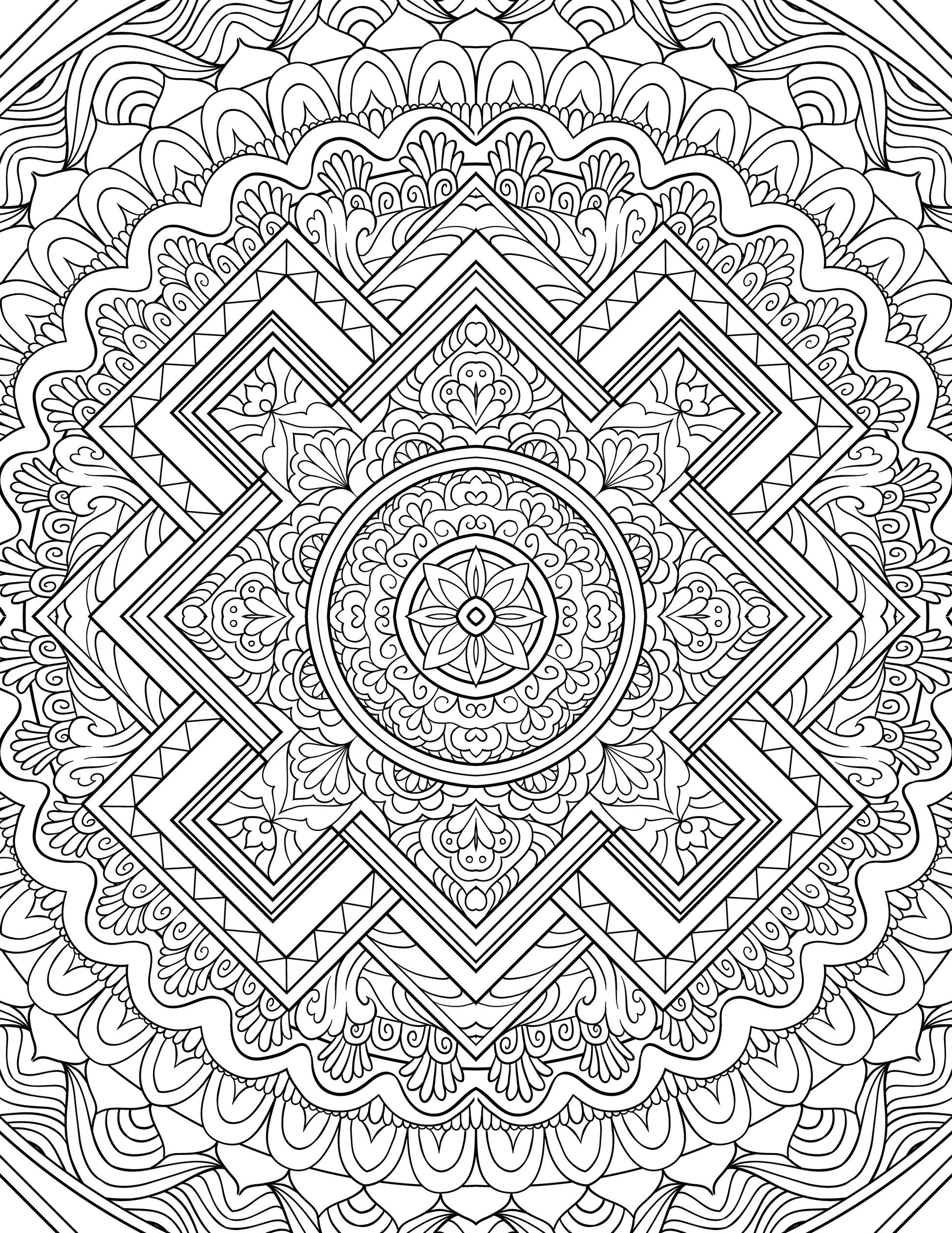 Freebie Friday Mandalas 4-23-21 Ceiling Mandala Coloring Page