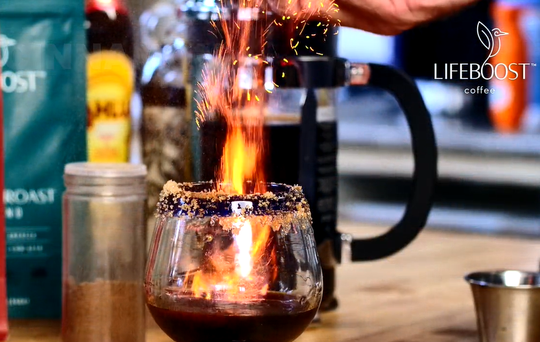 Flaming Spanish Coffee Recipe | Lifeboost Coffee