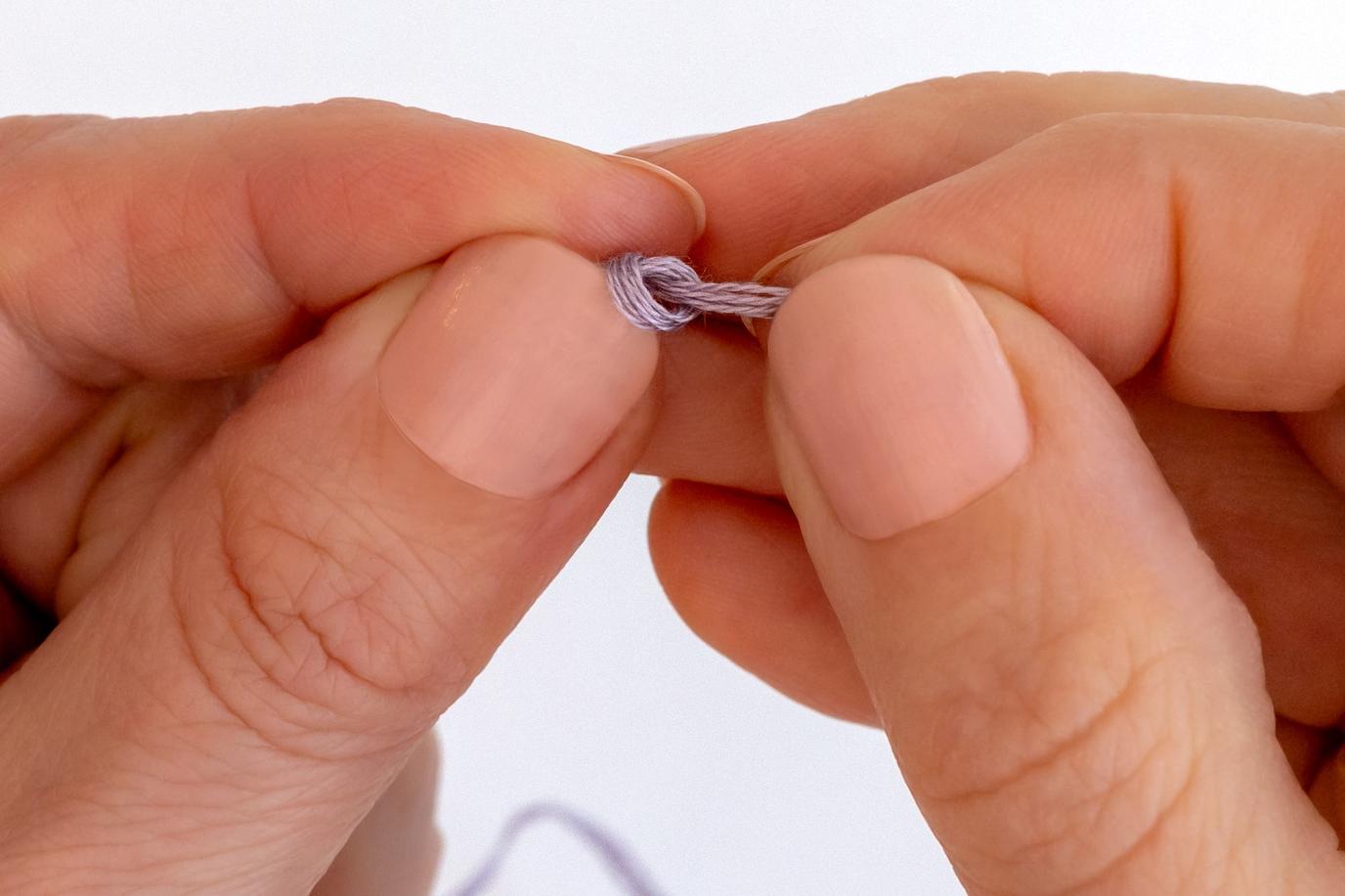 Using Knots to Start and End Threads - Learn This Modern Embroidery Te ...